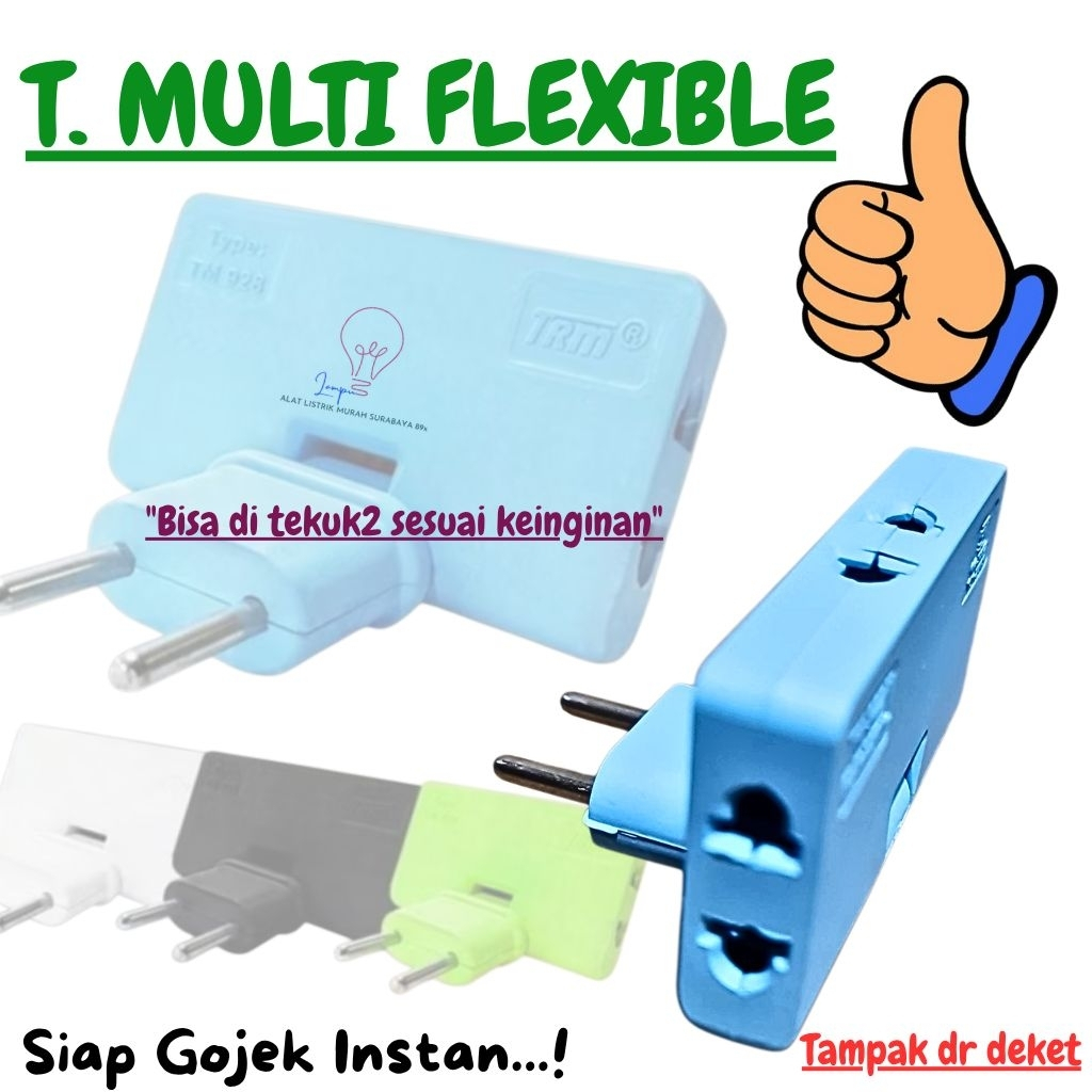 Jual TRM TM-928 T Multi 3L Lipat Flexi Flexibel 3 Lubang / Colokan Listrik Multi Socket Flexi ...