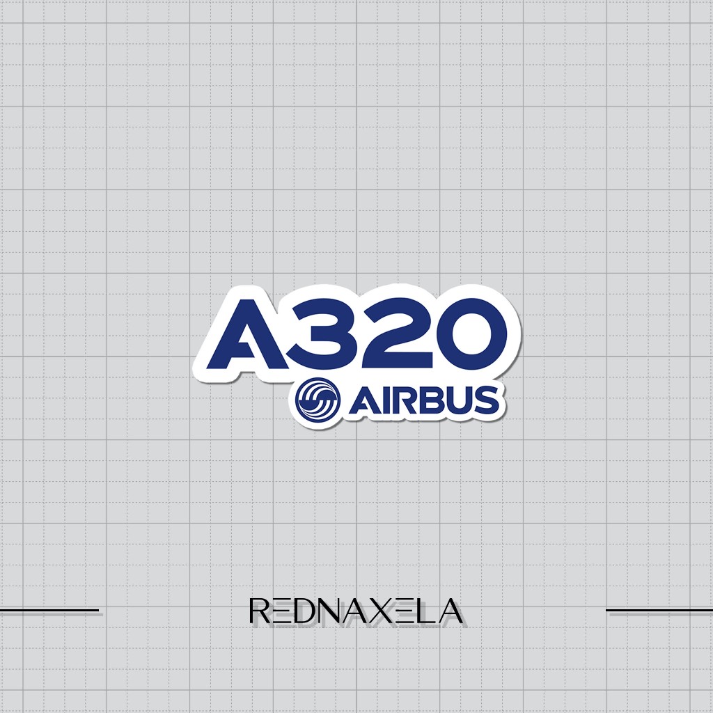 Jual Stiker Vinyl A320 With Airbus Logo Stiker Koper Outdoor Waterproof ...