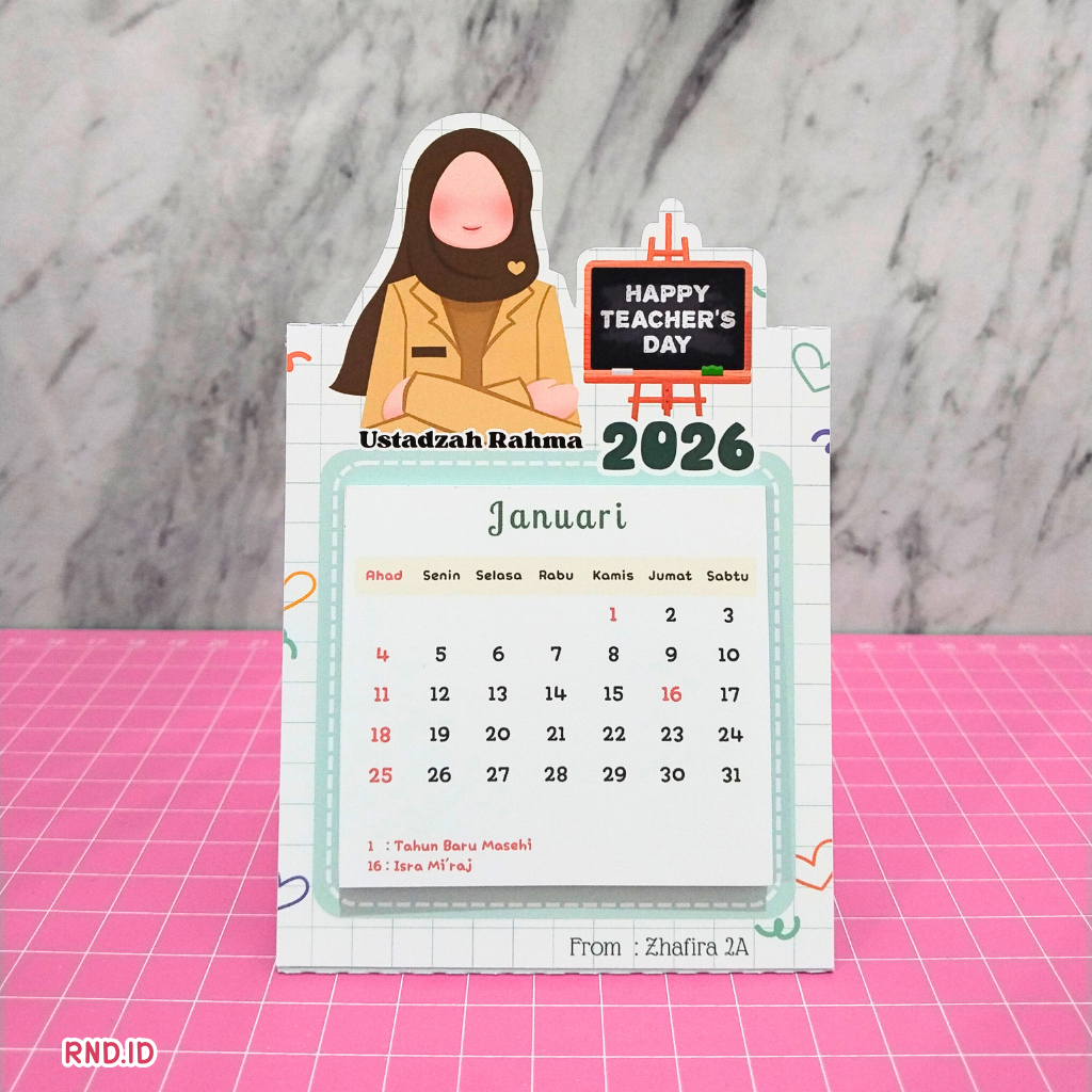 Jual Kalender Custom 2026 Bisa Pakai Foto Sendiri dan Nama/Aesthetik ...