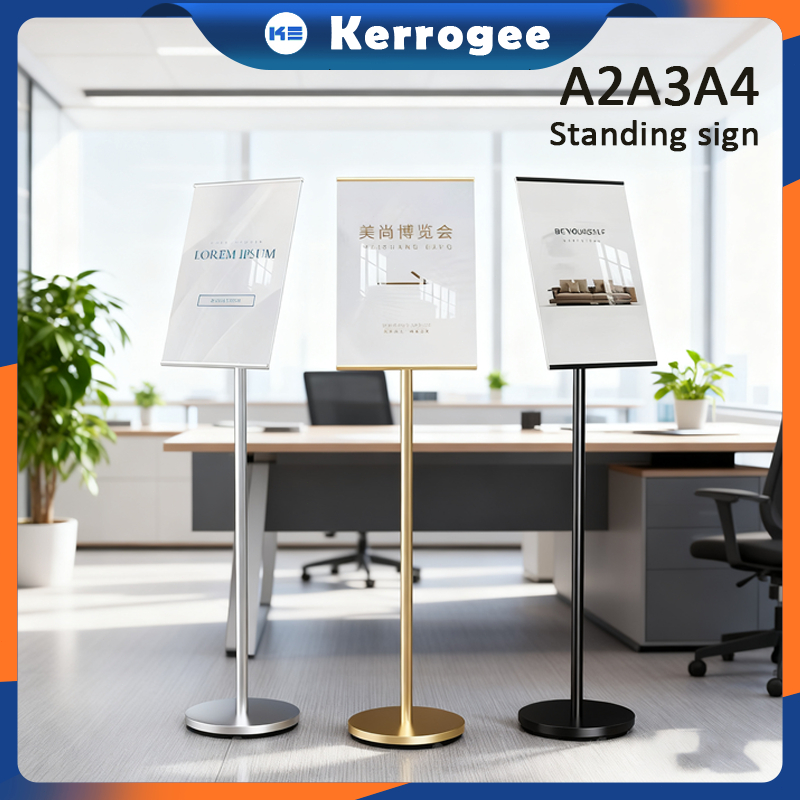 Jual A2 A3 A4 Standing Display Acrylic Adjustable, Papan Tiang ...
