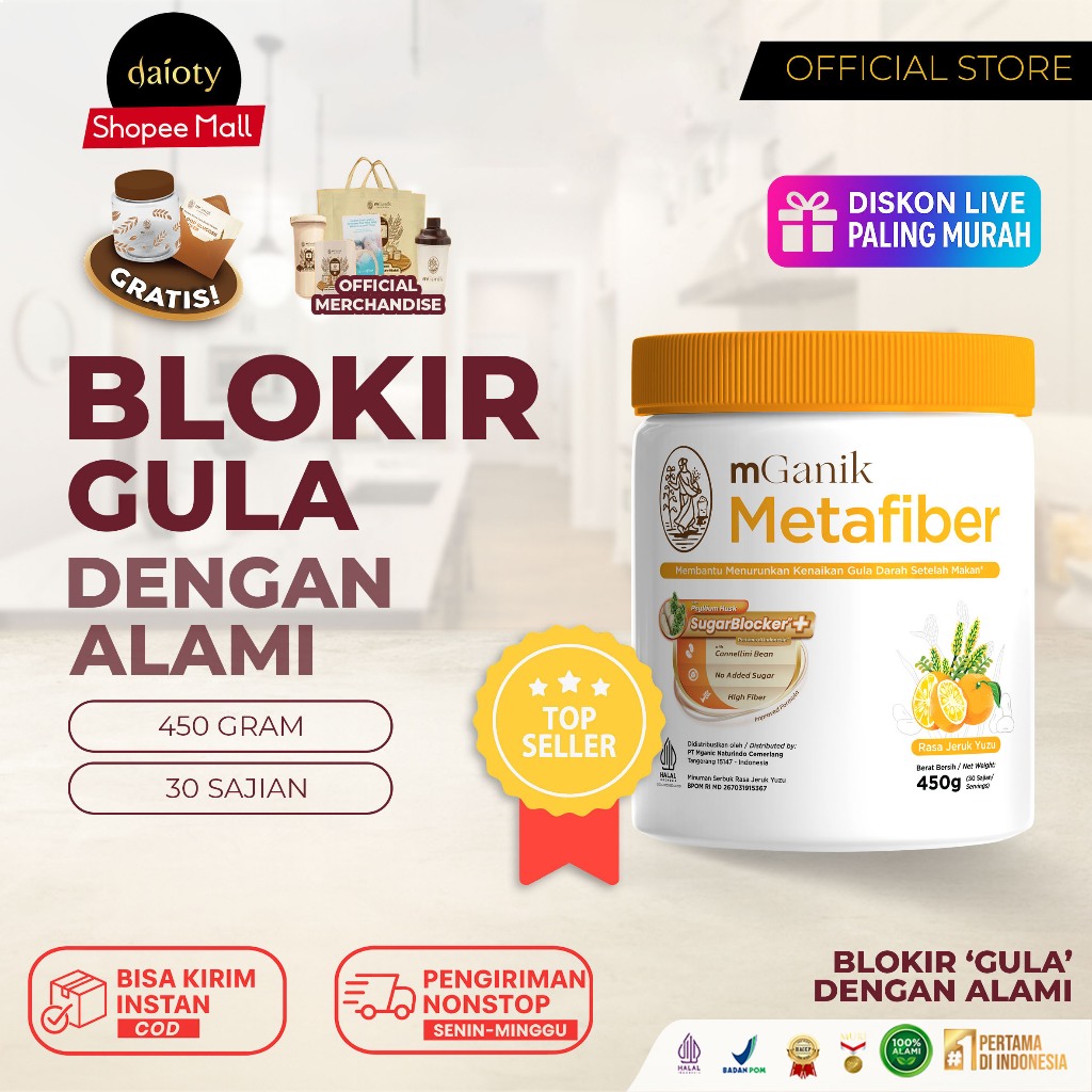 Jual mGanik Metafiber 450gr - Suplemen Diabetes Alami | Shopee Indonesia