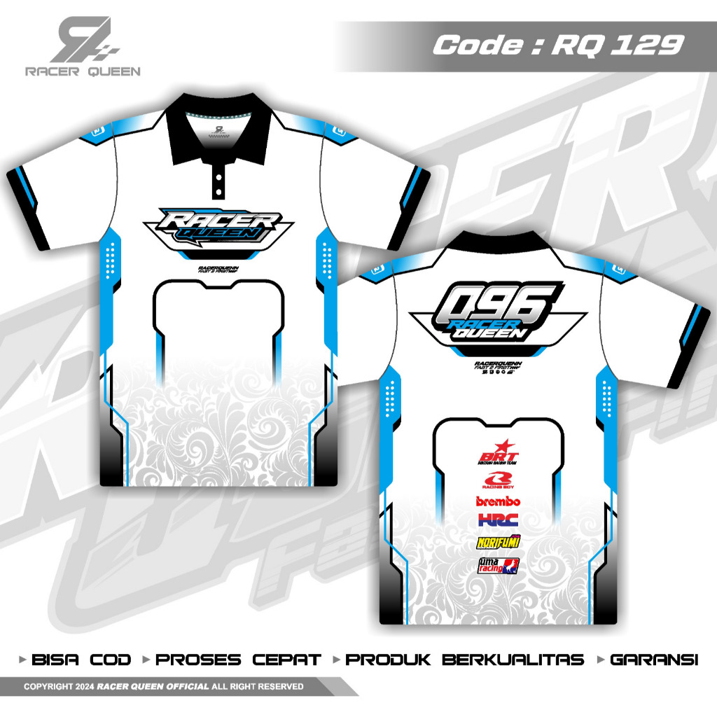 Jual RQ 129 JERSEY RACING KAOS BAJU POLO WANGKY CUSTOM FULL PRINTING ...