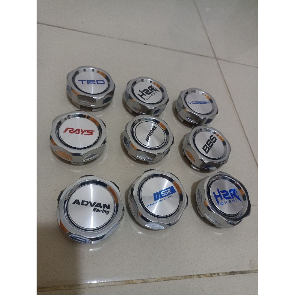 Jual Tutup Roda Dop Velg Resing Model Baut Plat Crom Dia meter luar 6.5 ...