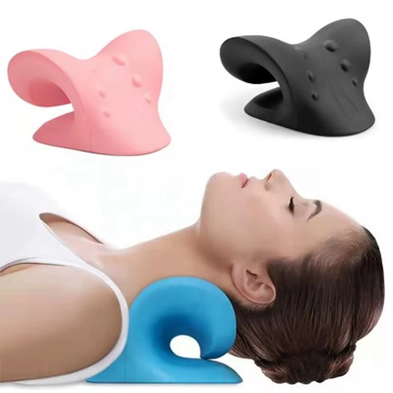 Jual Alat Bantal C Silikon Relaksasi Leher Tulang Belakang Neck Pillow ...