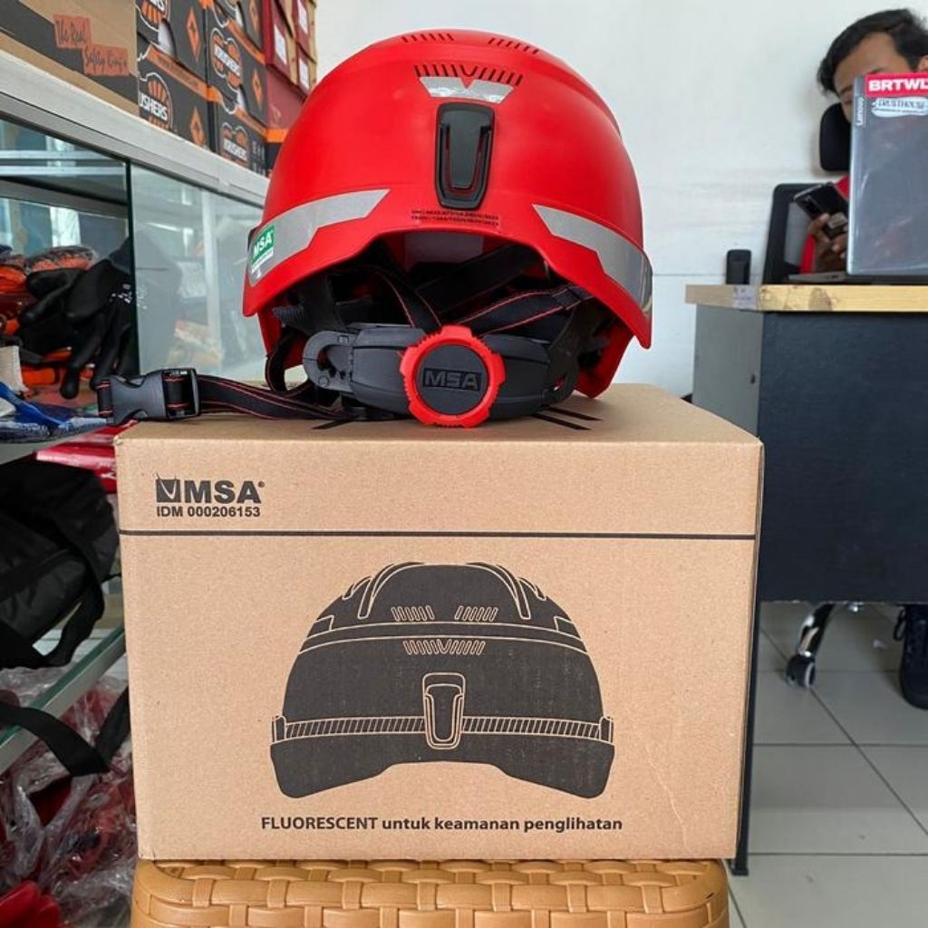 Jual Helm Safety MSA Climbing H1 Trivent Original warna Merah - SNI ...