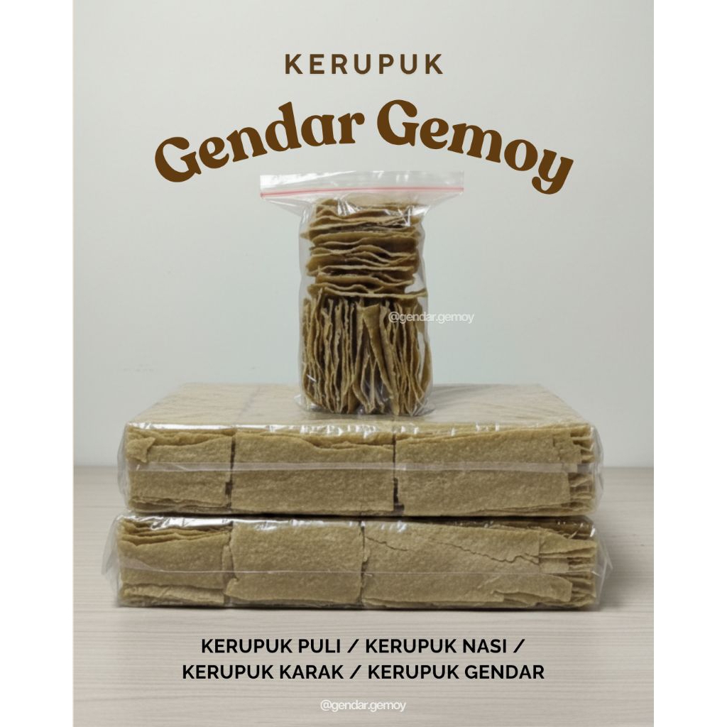 Jual Kerupuk Gendar Puli Nasi Karak | Kerupuk Mentah Gendar | Krupuk ...