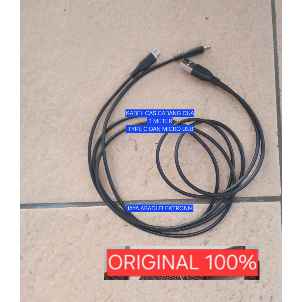 Jual H61 CABLE CASAN TYPE C DAN MICRO USB TIPE 2IN1 DUA CABANG 2 KABEL ...