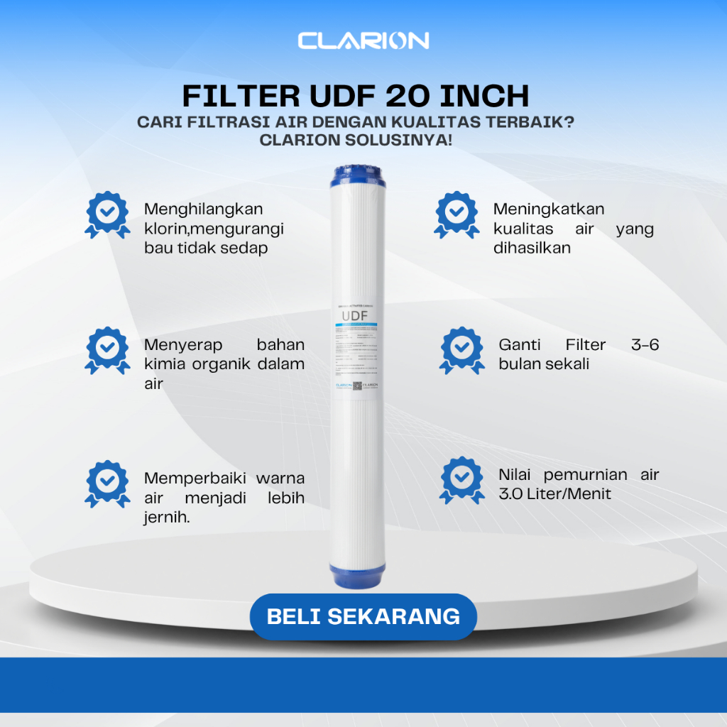 Jual CLARION Filter Cartridge UDF 20 Inch | Shopee Indonesia