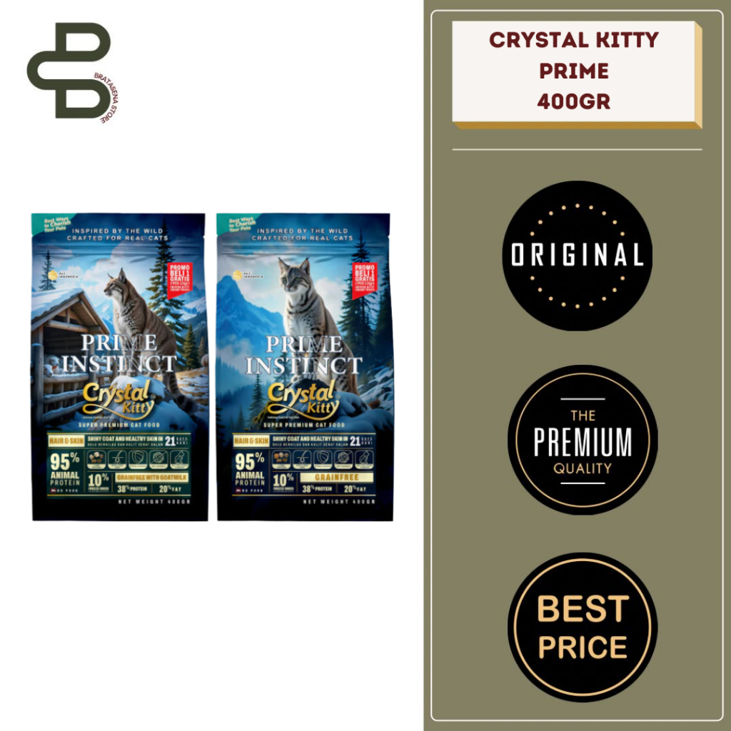 Jual CRYSTAL KITTY PRIME INSTINCT HAIR & SKIN 400GR FRESHPACK | Shopee ...