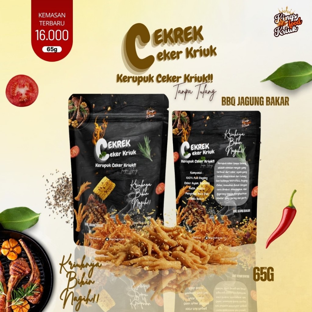 Jual KINGS FOOD KRIUK - Cemilan Viral Kerupuk Ceker kriuk BBQ Jagung ...