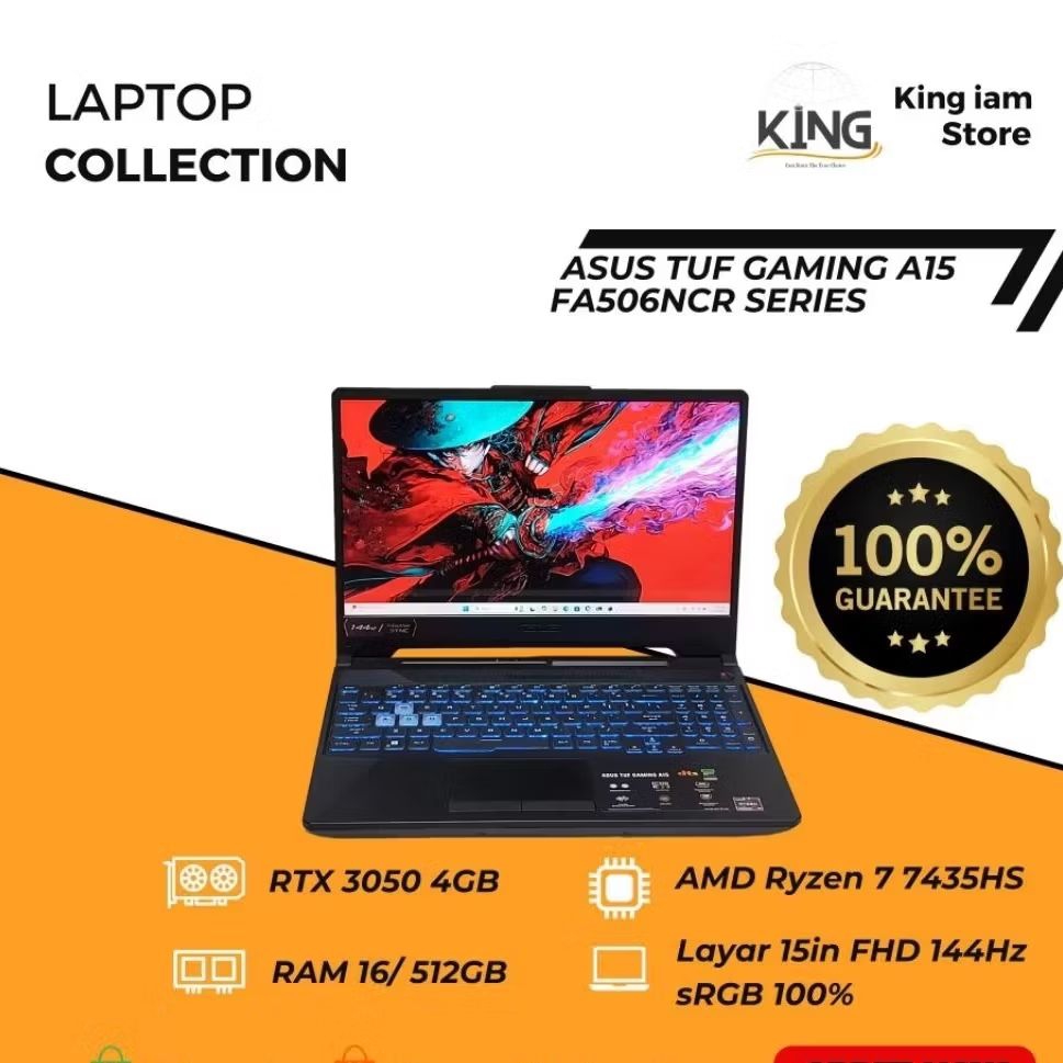Jual LAPTOP GAMING ASUS TUF Gaming A15 FA506NCR Ryzen 7 RTX 3050 16GB ...