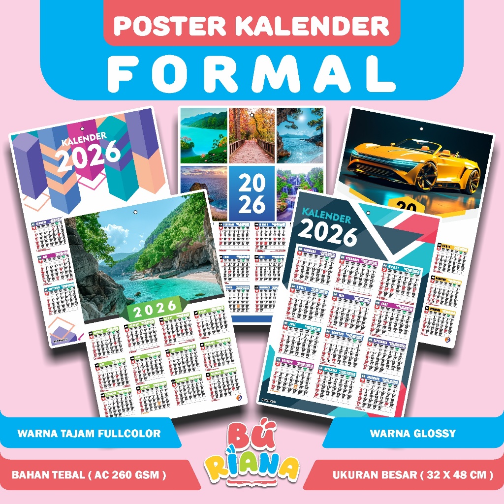 Jual Kalender 2026 || Kalender Formal 2026 || Kalender 2026 Lengkap ...