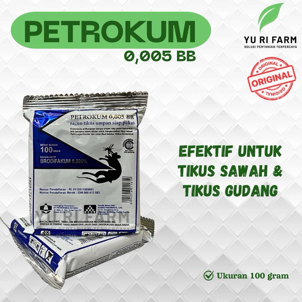 Jual [ORIGINAL] Petrokum 100gram – Rodentisida Efektif Pembasmi Tikus ...