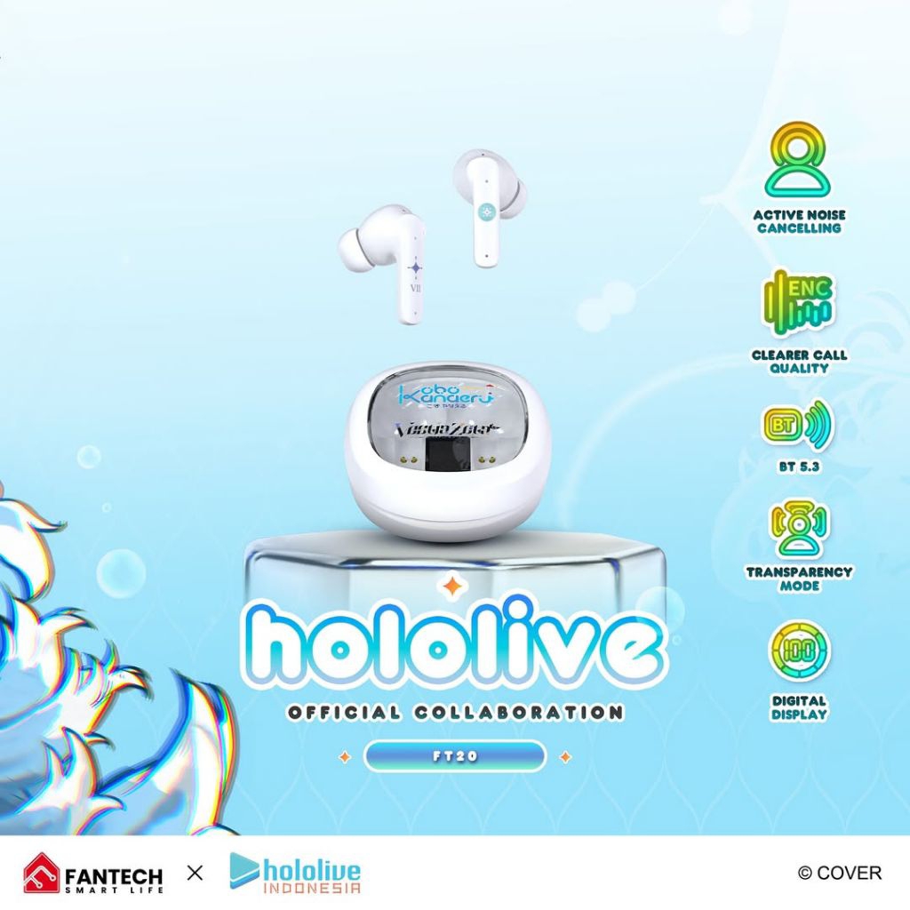 Jual Fantech X Hololive Exclusive Collaboration TWS Groove ANC FT20 ...