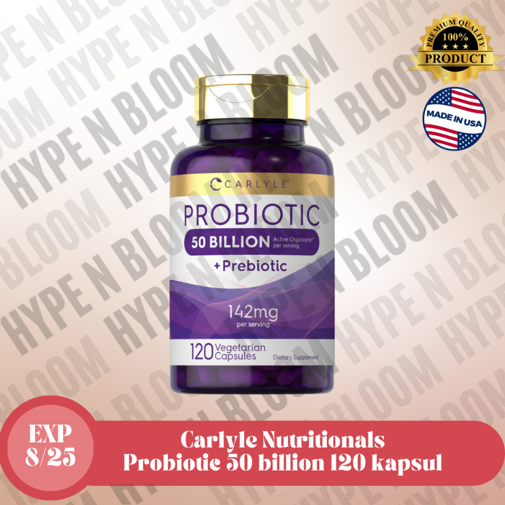 Jual Probiotic Carlyle 25 50 Billion 50 120 kapsul Probiotik Prebiotic ...