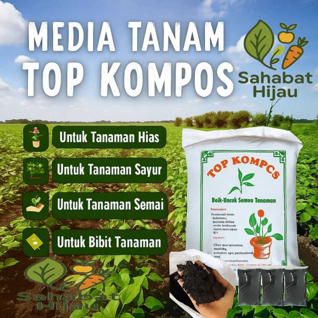 Jual Media Tanam Top Kompos Kemasan 500gr – Media Tanam Organik Siap ...