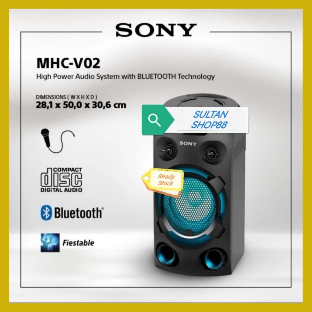 Jual SONY MHCV02 AUDIO SYSTEM HIGHT POWER BLUETOOTH I SONY SPEAKER ...