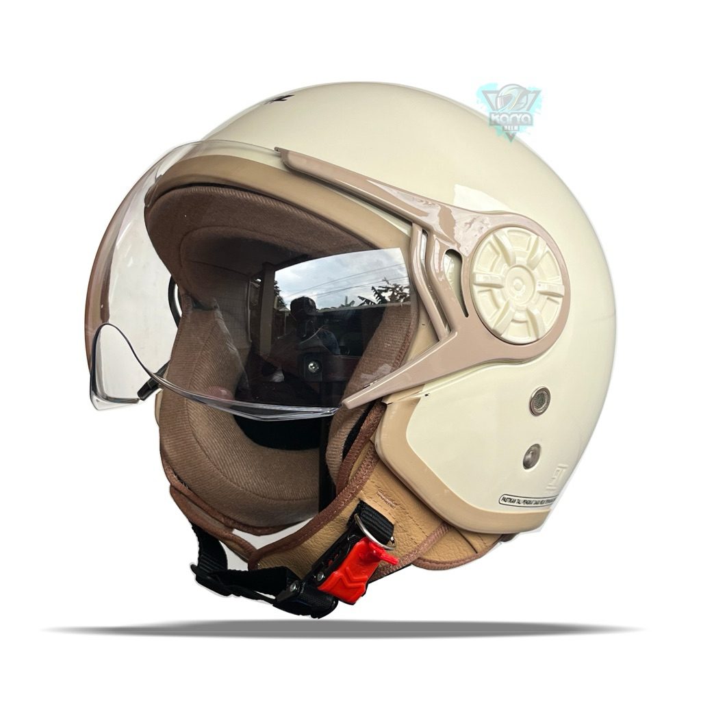 Jual Helm Bogo Retro Hijab Friendly VRL Kaca Pilot Dewasa Wanita ...