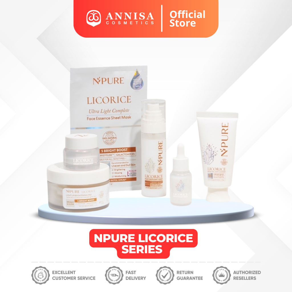 Jual NPURE Licorice Series (Sheet Mask, Brightening Pad, Moisturizer ...