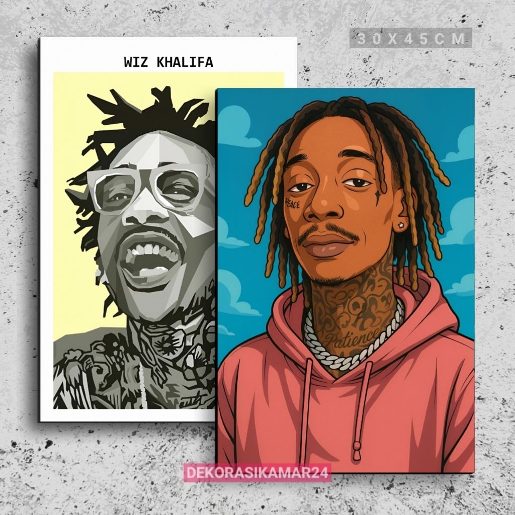 Jual Hiasan dinding kamar cowok aesthetic Poster wiz khalifa rapper ...
