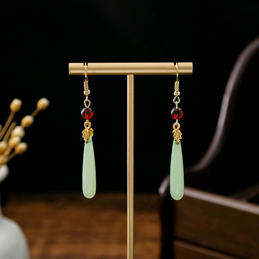 Jual Anting Jade Simple Batu Chinese Giok China Hanfu Juntai Kait Tusuk ...
