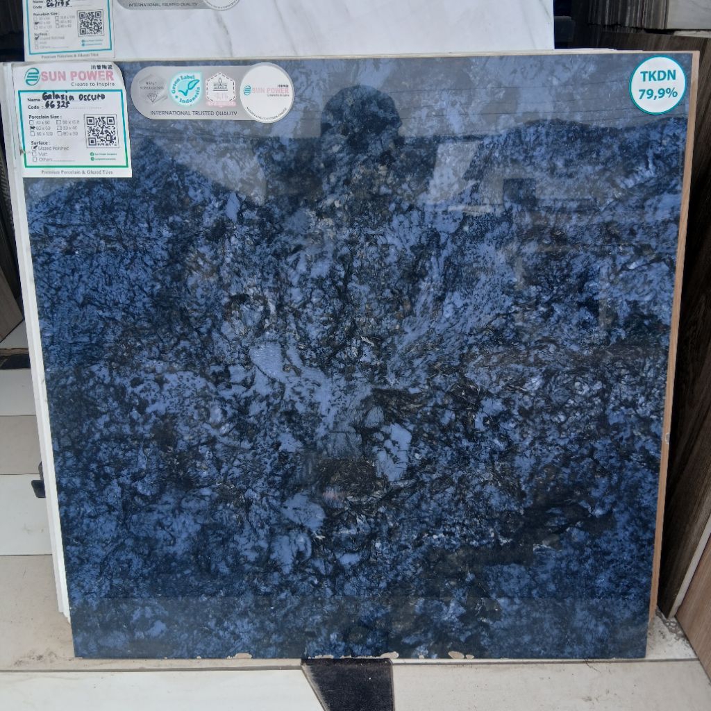 Jual Granit Motip Marmer Biru Mewah 60x60 Sun power 325 Glazed polished ...