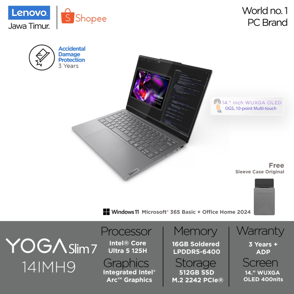 Jual Lenovo Yoga S7 DMID Core Ultra 5 125H 16GB 512GB Intel Arc ...