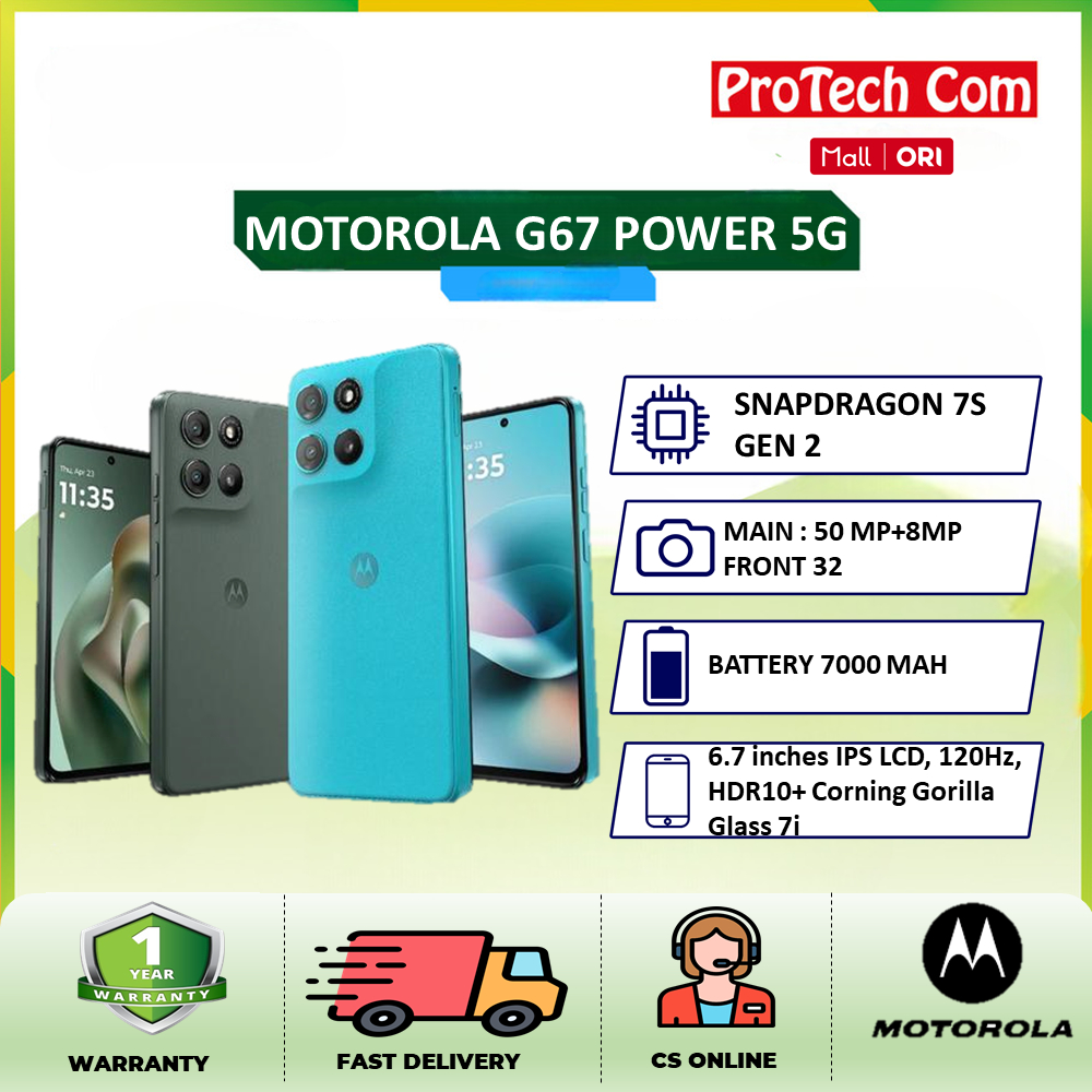 Jual Motorola G67 Power 5G 8/256GB Garansi Resmi - Moto G67 8GB 256 GB ...