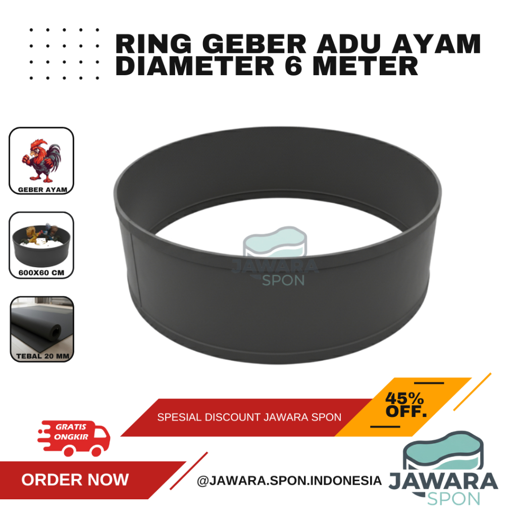Jual Geber / Ring Ayam Jawara Spon Panjang 6 meter Tebal 20 Mm Bahan ...