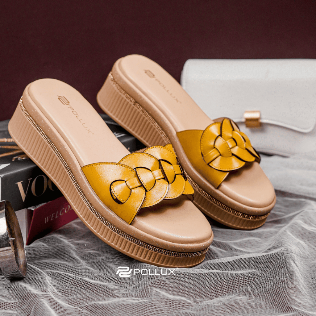 Jual Pollux Daily WPODN 13 - Sandal Wedges Wanita Kulit Asli | Sendal ...
