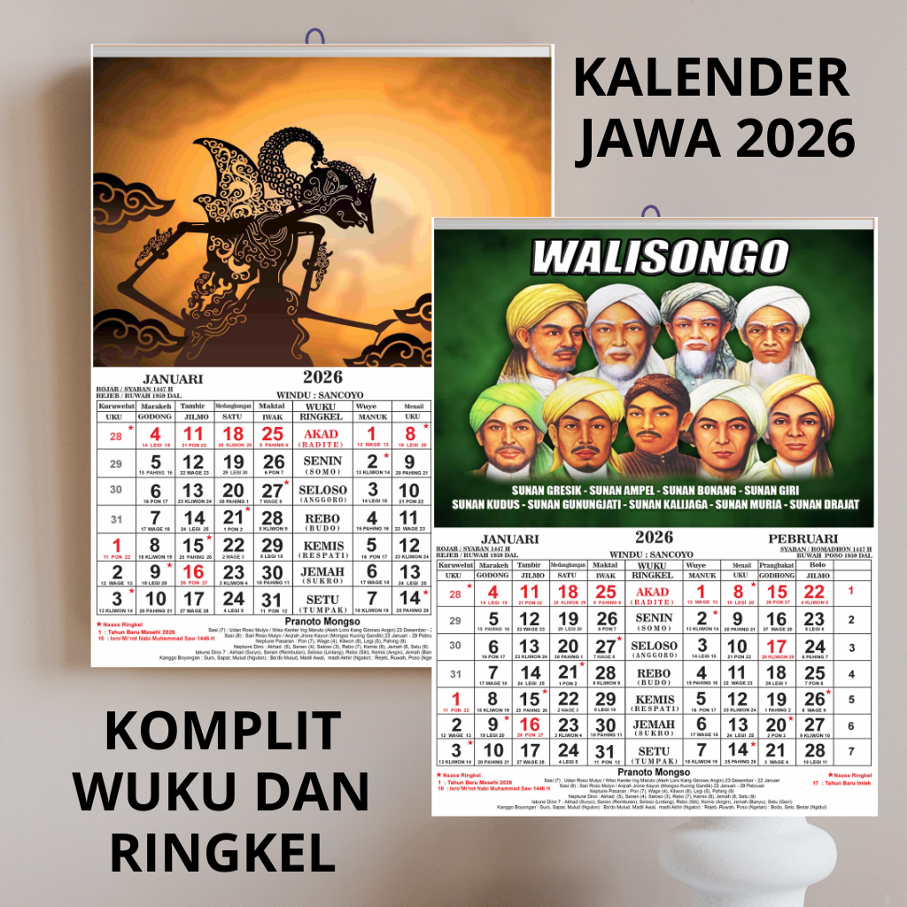 Jual KALENDER WUKU 2026 | Shopee Indonesia
