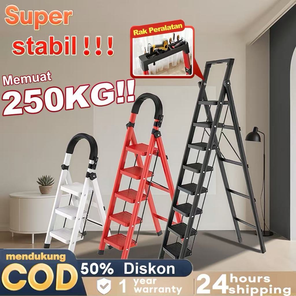 Jual MUSIKO Tangga Lipat 3 - 8 Langkah: Ganti/Cat Mudah! 1 Menit Lipat ...