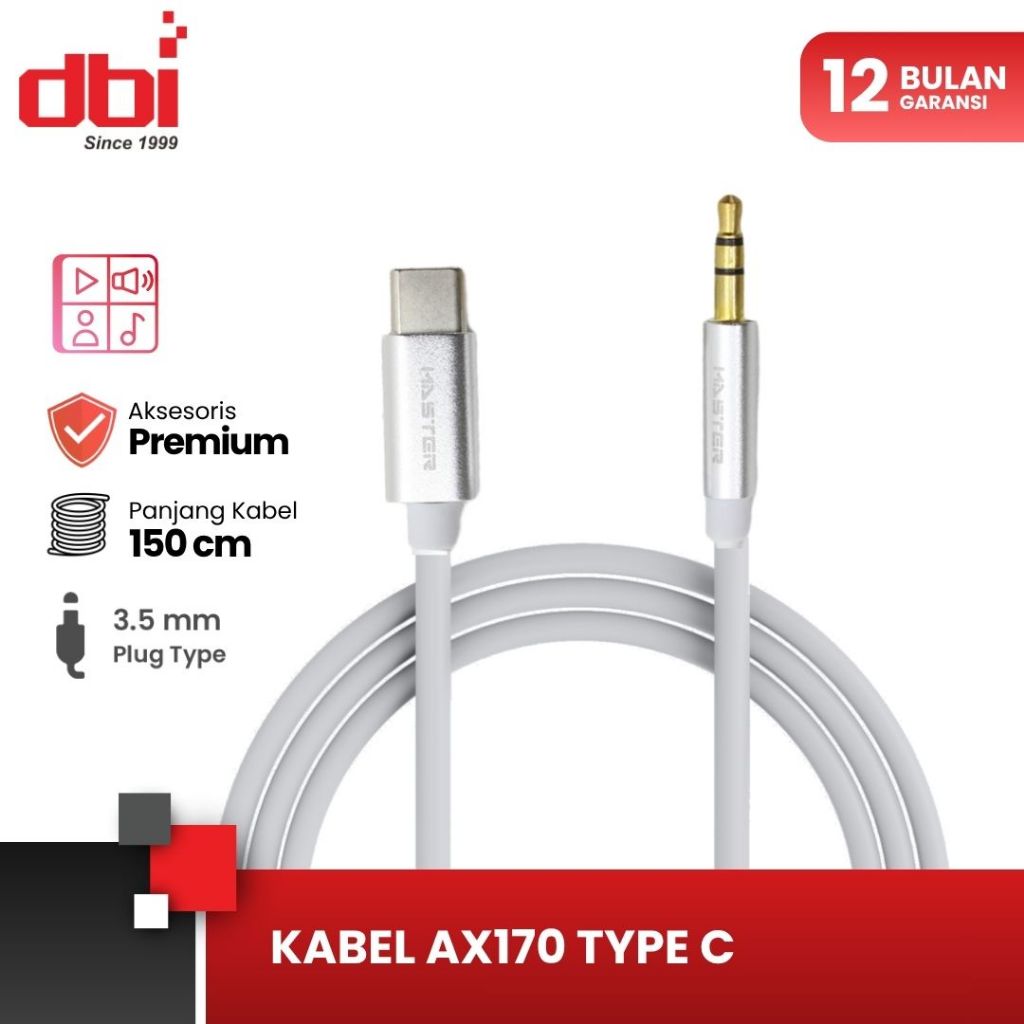 Jual Kabel Audio Aux Jack Audio Type C/iPhone to 3,5MM Male 150CM ...