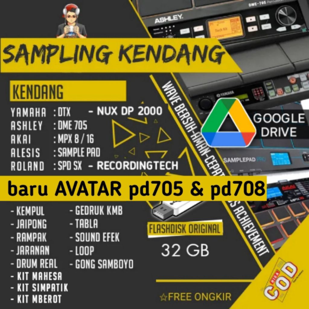 Jual Sampling wav Kendang untuk DTX - ASHLEY - AVATAR - AKAI - ALESIS ...