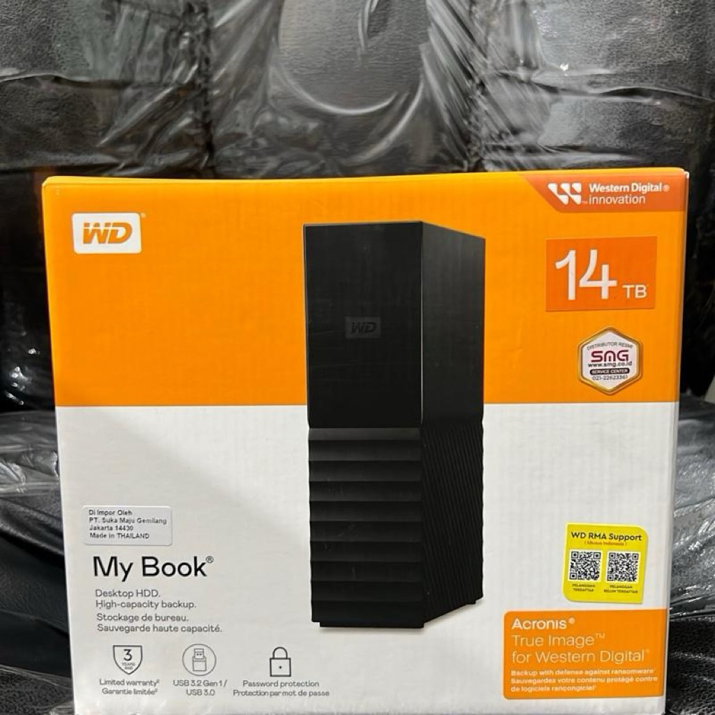 Jual WD My Book 14TB HDD Hardisk External 3.5” Black Original | Shopee ...