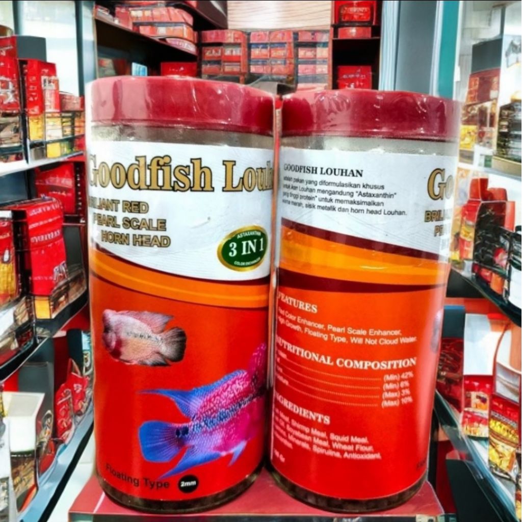 Jual PELET LOUHAN 3 IN 1 / PELET KAYA AKAN PROTEIN / GOODFISH LOUHAN 3 ...