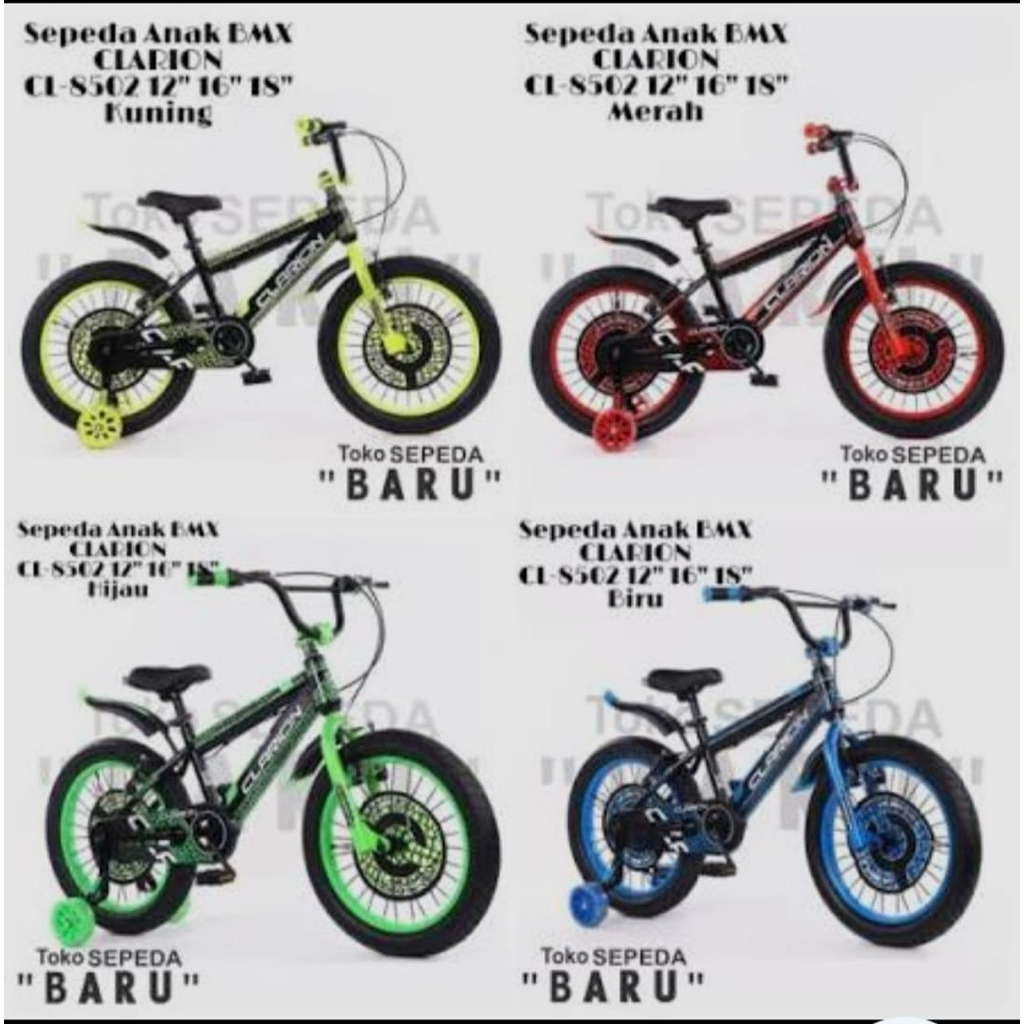 Jual Sepeda Anak Bmx 12 Clarion 8502 | Shopee Indonesia