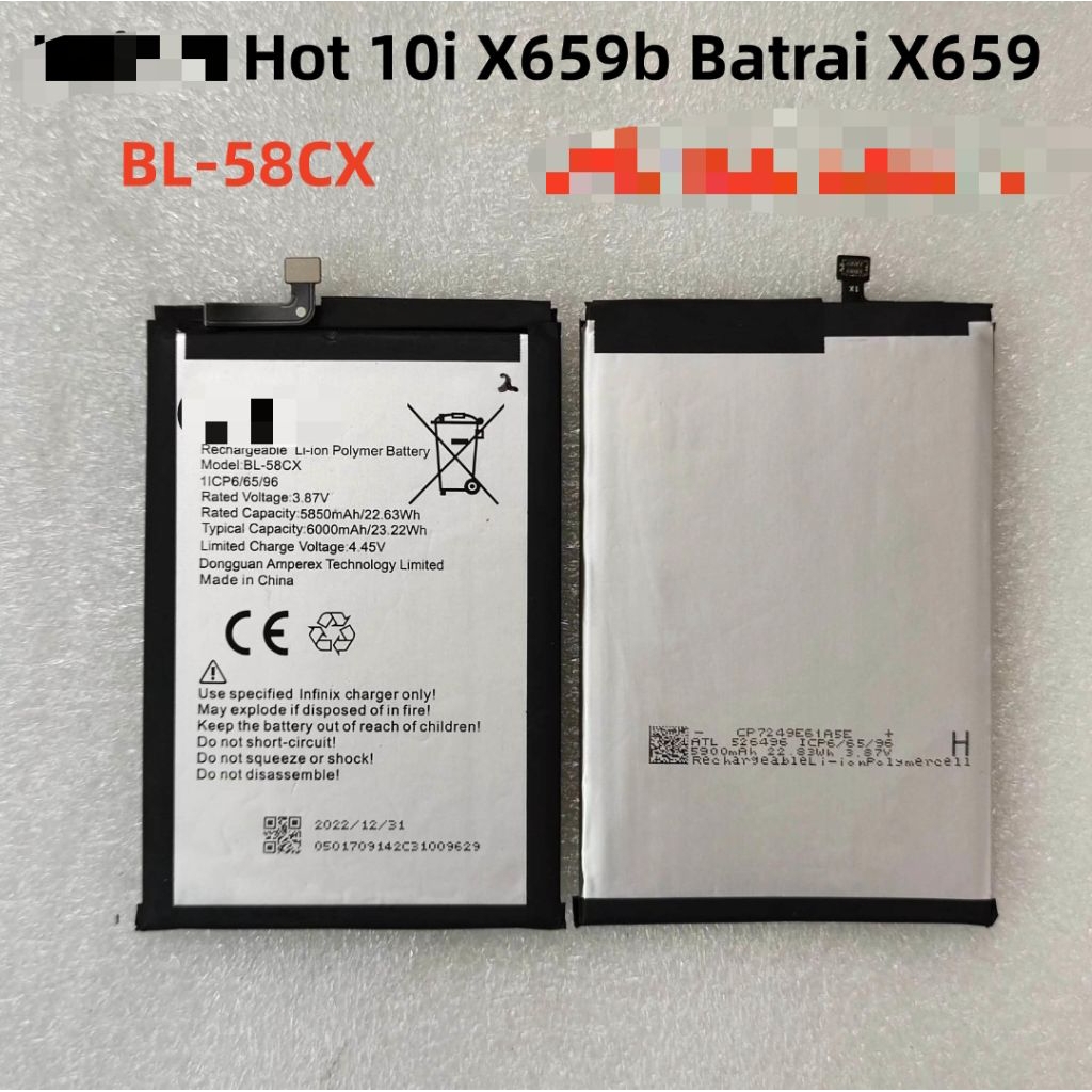 Jual BATERAI BL-58CX INF HOT 10i / SMART 7 / SMART 7 PLUS X659 X6515 ...