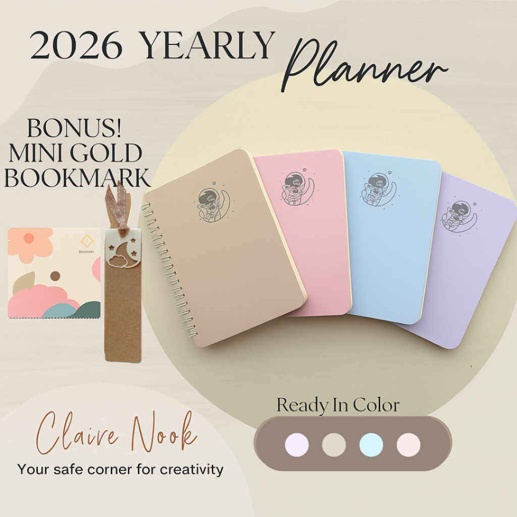 Jual Clairie Nook Yearly Planner 2026 / Jurnal / Journaling Diary ...