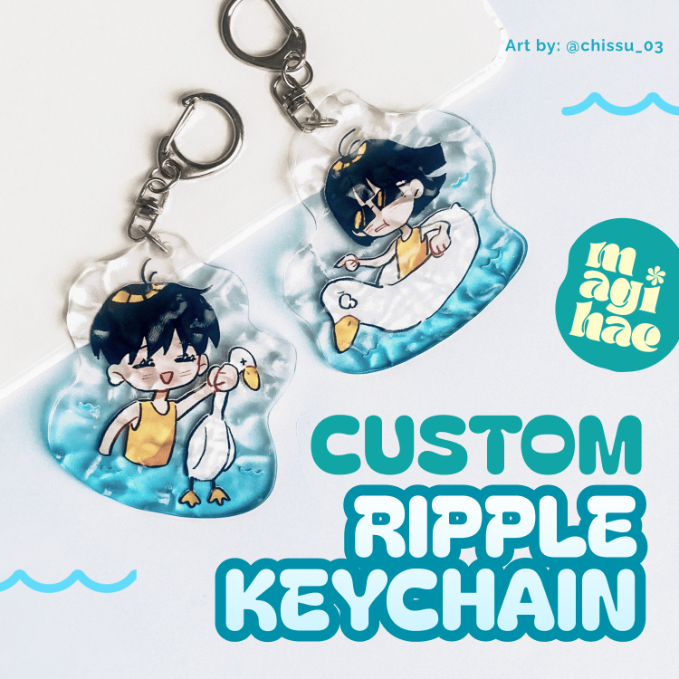 Jual Custom Keychain Water Ripple Acrylic | Gantungan kunci akrilik ...