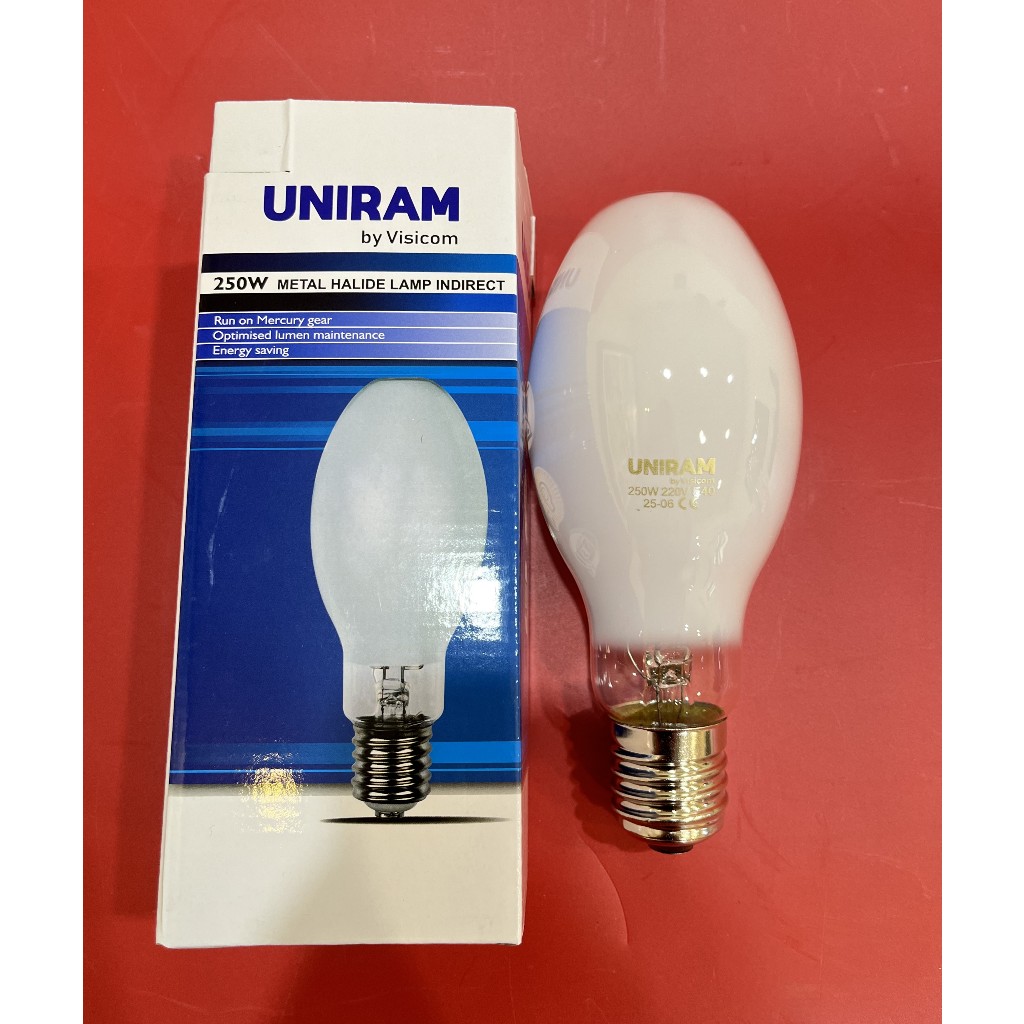 Jual lampu mercury hpln 250 watt e40 coated UNIRAM | Shopee Indonesia