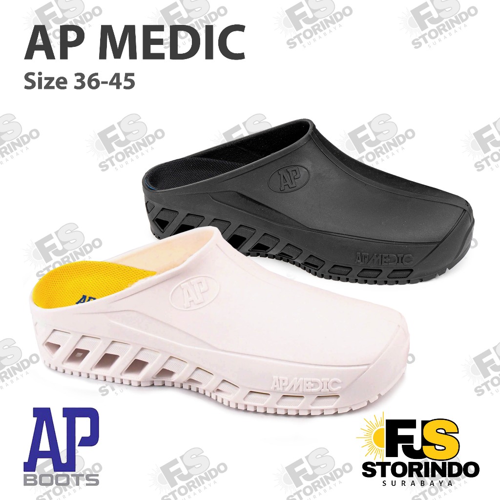 Jual Sepatu Medis AP MEDIC AP BOOTS Hitam Putih Perawat Dokter Lokal ...