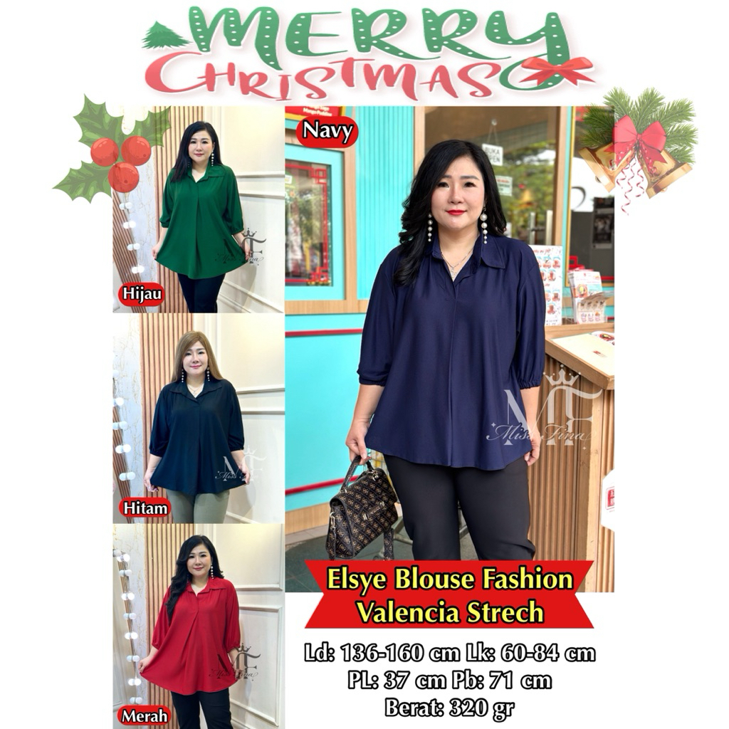 Jual FINA BIGSIZE - BLOUSE ELSYE KEKINIAN KAOS MELAR | Shopee Indonesia