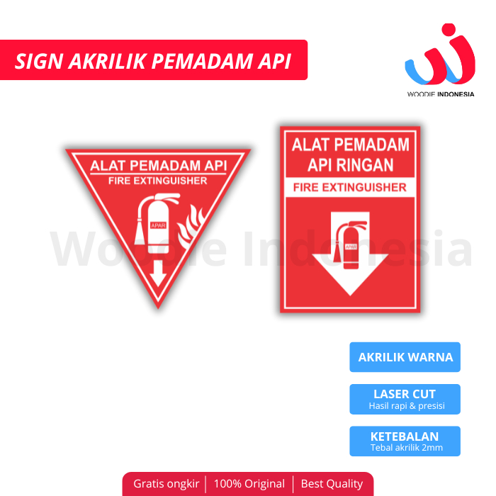 Jual Sign APAR (Alat Pemadam Api Ringan) Akrilik Bentuk Segitiga dan ...