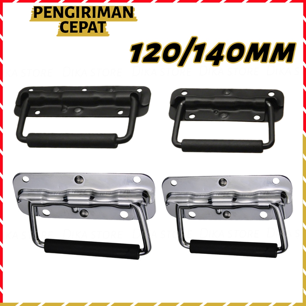 Jual Handle Hardcase Box Hitam Perak 120/140mm Besi Hardcase Pegangan ...