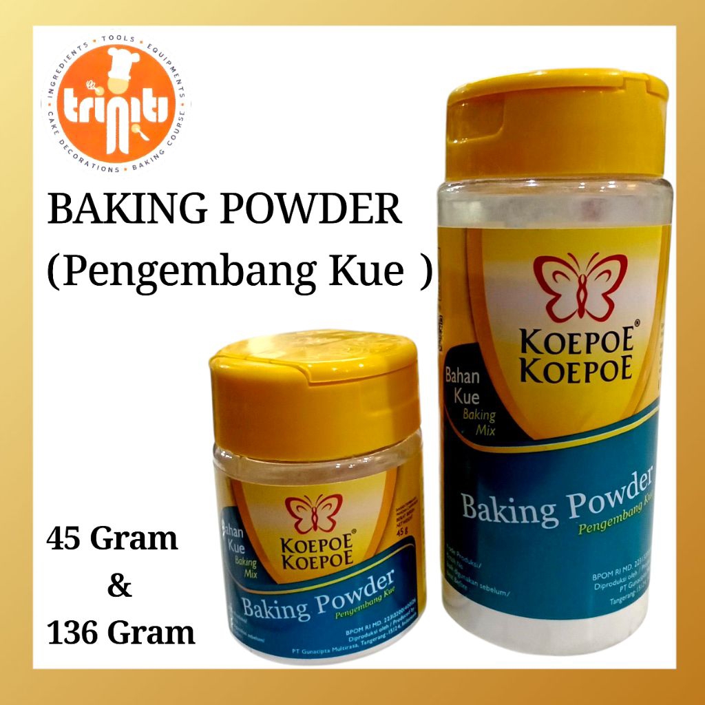 Jual Baking Powder Kupu Kupu 45 Gr & 136 Gram ( Pengembang Kue ...