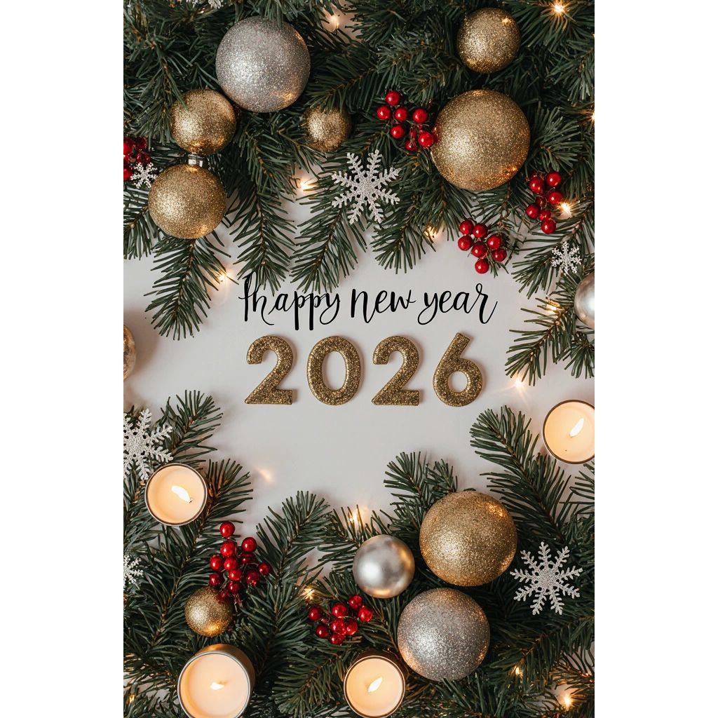 Jual kartu ucapan/greeting card tahun baru/happy new year 2026 | Shopee ...
