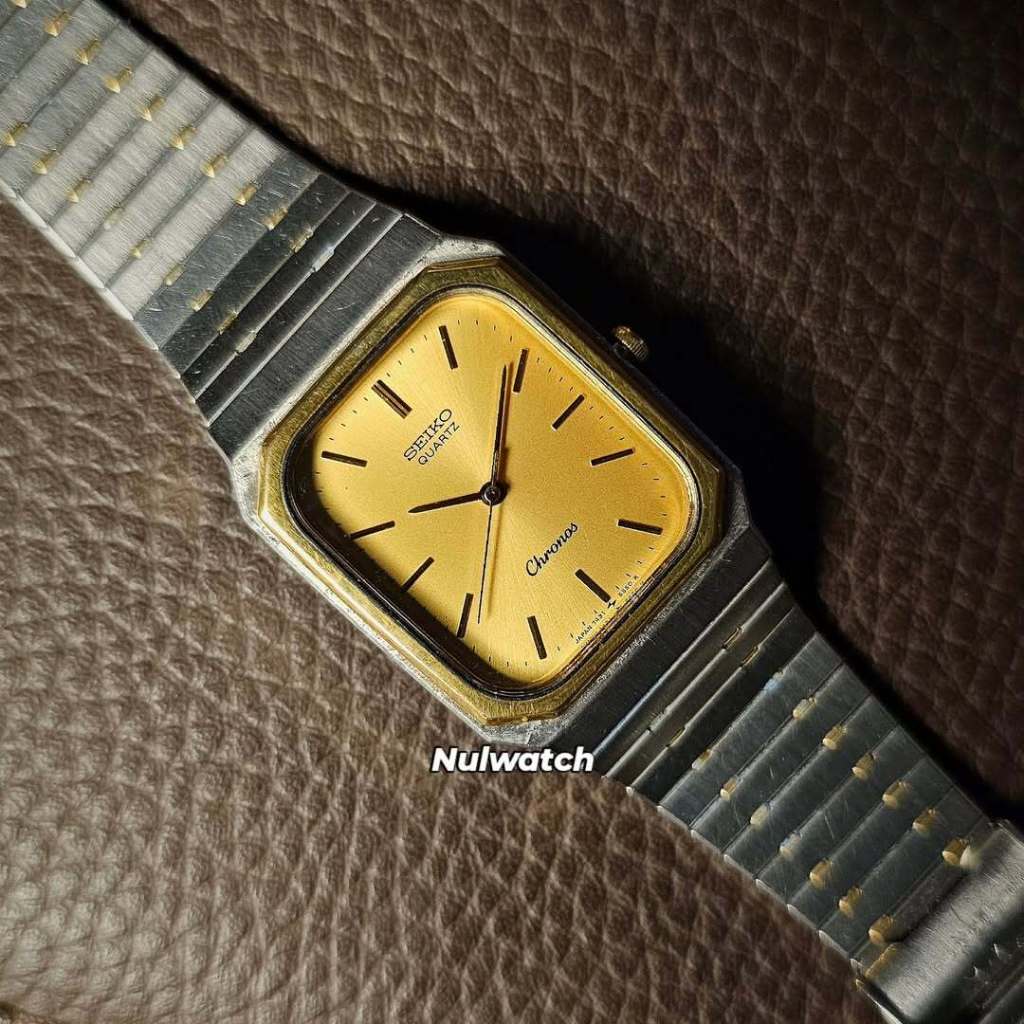 Jual Vintage Seiko Cronos Tank Two Tone Gold Dial | Shopee Indonesia