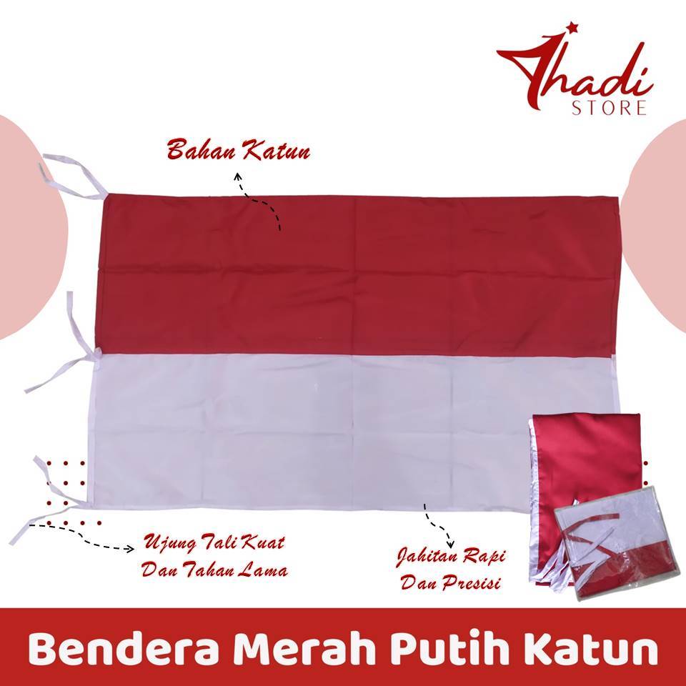 Jual Bendera Merah Putih Katun Ukuran Rumah/Ruko, Kantor, Jumbo Bendera ...