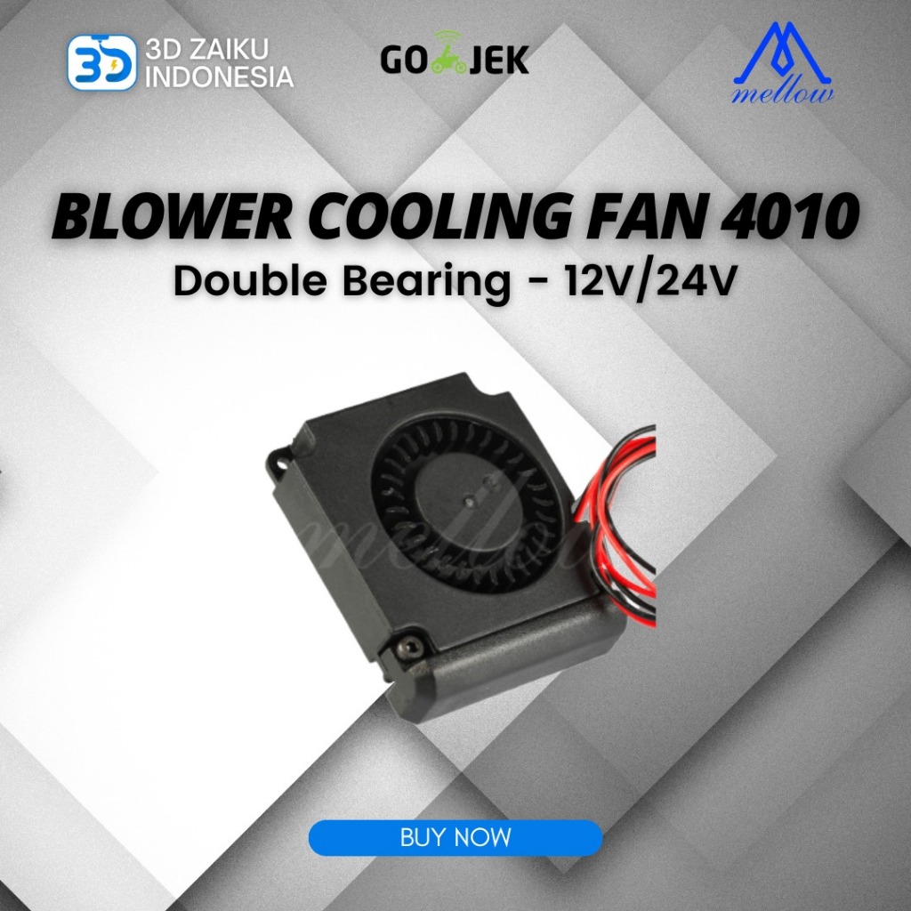 Jual Original Mellow 3D Printer Blower Cooling Fan 4010 Double Bearing ...